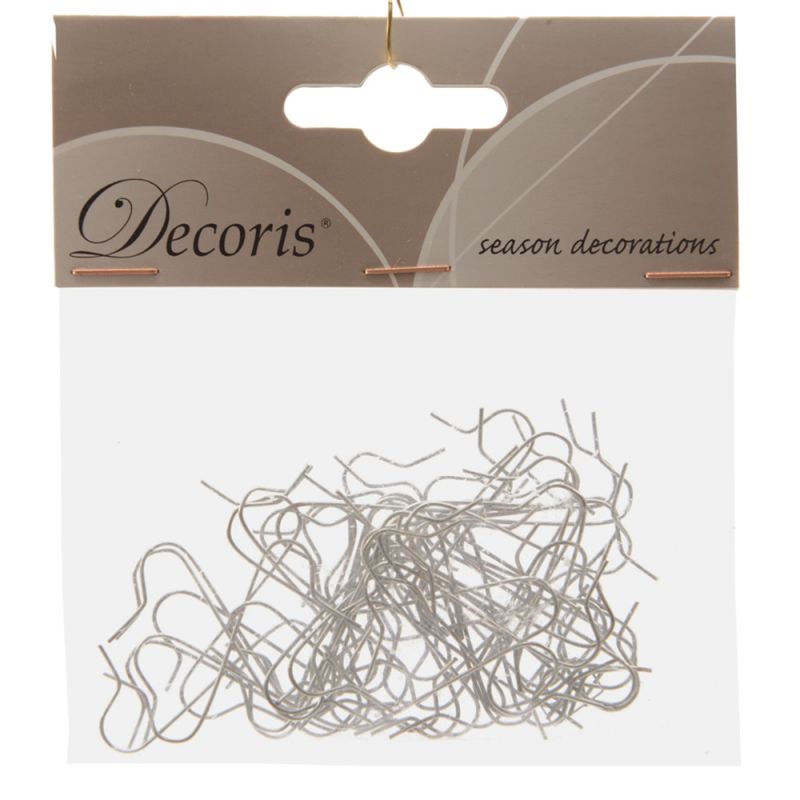 Clamps for decorative spheres, metal, silver, 3.5 cm, 50 pie