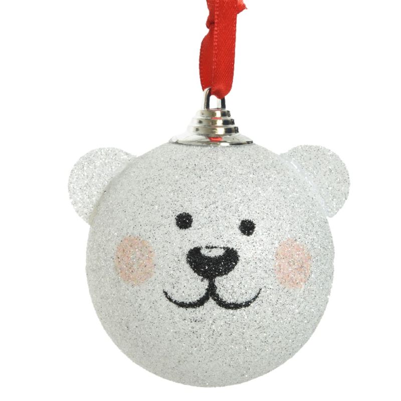 Decorative sphere, sponge, white, dia: 8 cm, | Megatek