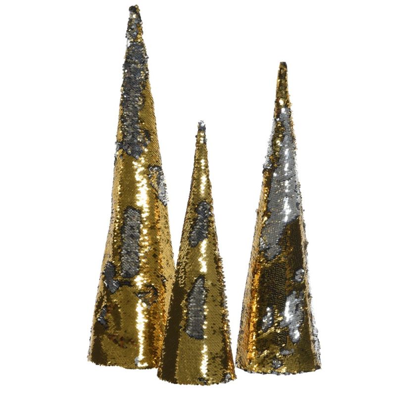 Decorative hats, metal, silver / gold, pk. 3cp, different si
