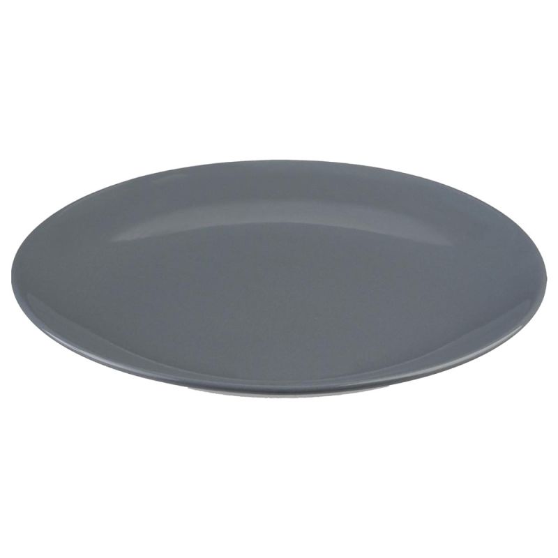 Dining plate, Colorama, ceramic, grey, dia.26 cm | Megatek