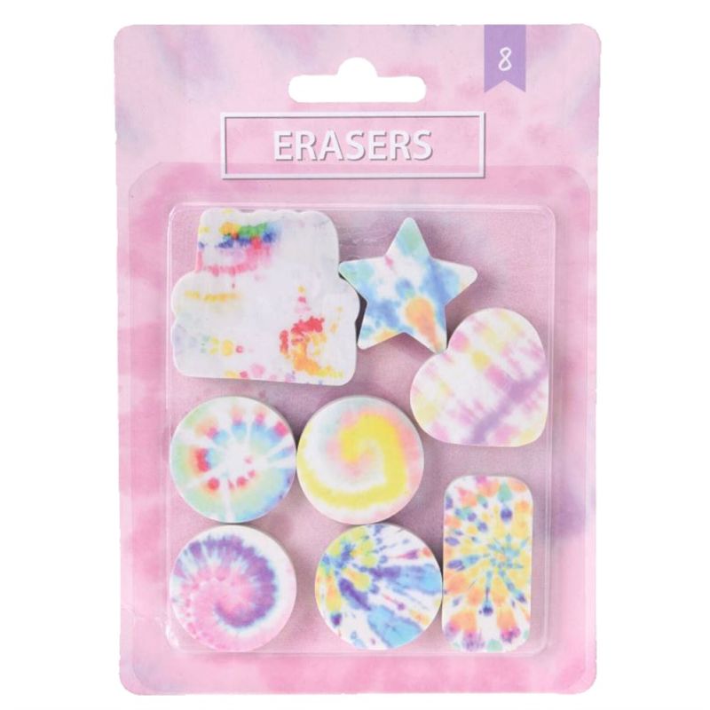 Pencil eraser set. 8 pieces. mixed. 1 pack | Megatek