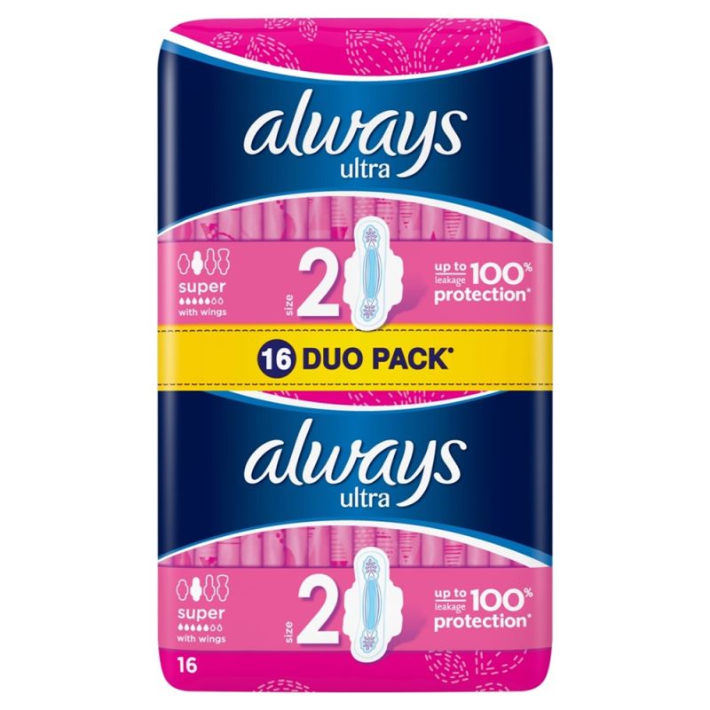 Sanitary pads, Super, Duo Pack, Always, 16 pieces | Megatek