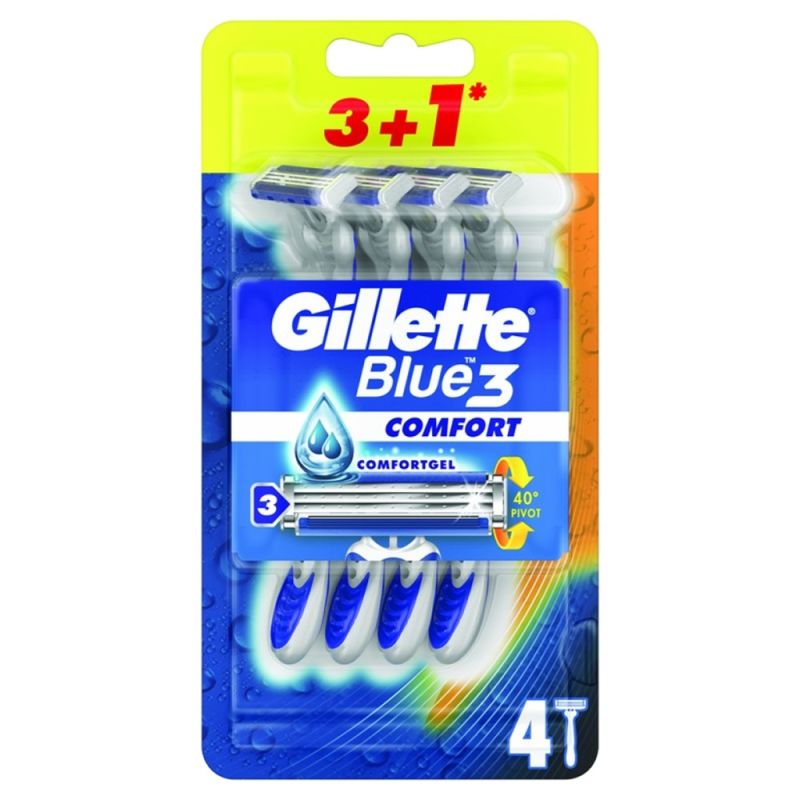 Gillette razor blue 3 pack 3+1 | Megatek