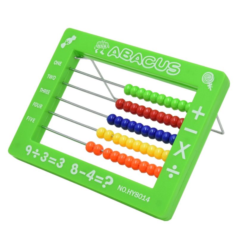 Small abacus for kids, plastic and metal, 11x20 cm, miscella
