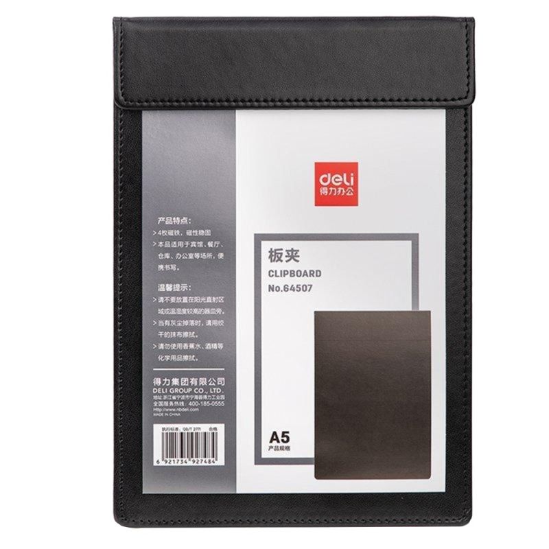 Conference folder, Deli, plastic and cardboard, 21x15 cm, bl