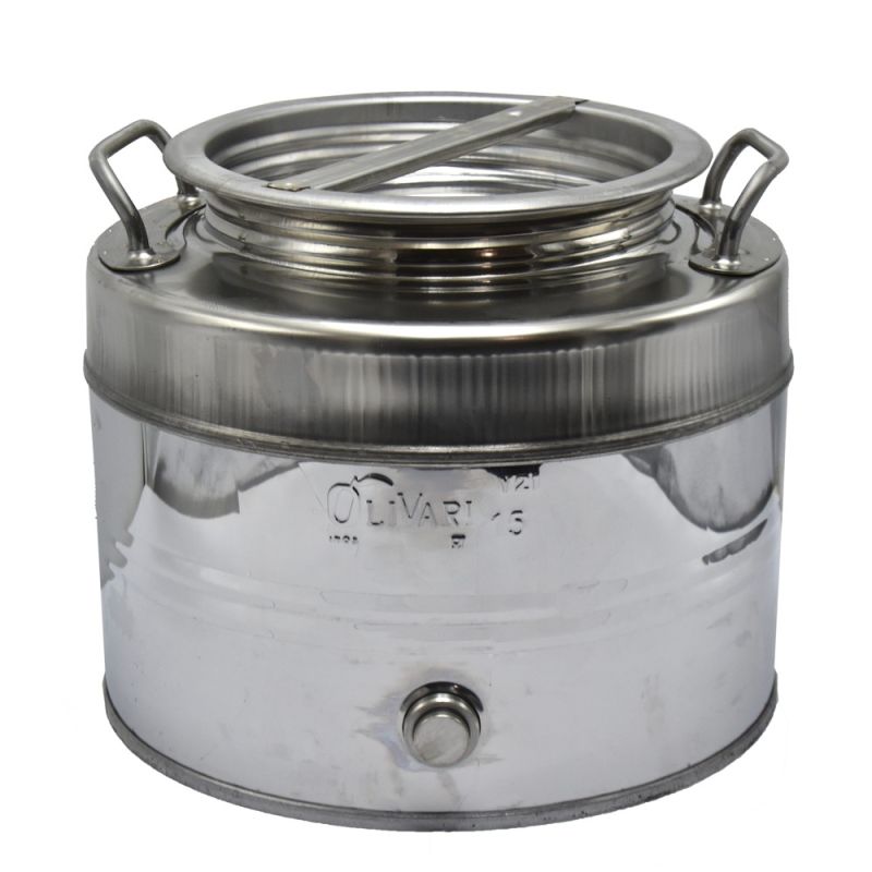 Olivari stainless steel can, 15 lt, silver | Megatek