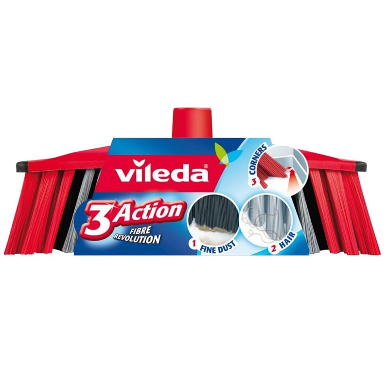 Cleaning brush, Vileda, 3 functions, red, 1 piece | Megatek