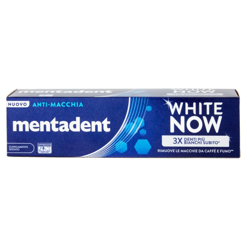 Toothpaste, Mentadent, white now antimac, blue, 75 ml, 1 pie