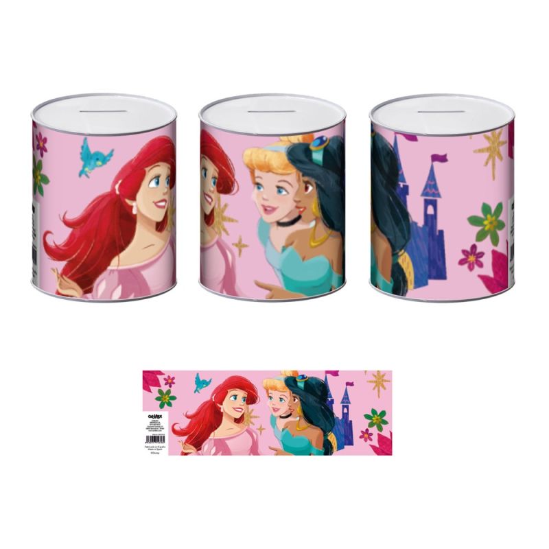 Children's piggy bank, Disney, Princess, metal, 10x10x12 cm,