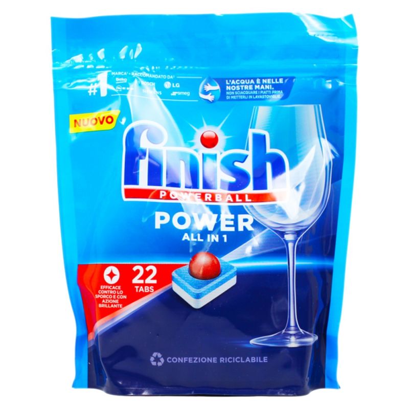 Capsules for dishwashers, Finish, Power All in 1, 22 capsule