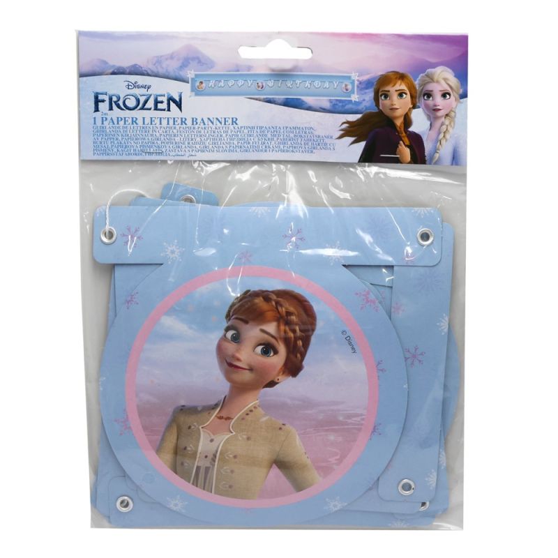 String, Frozen II, Happy Birthday, cardboard, 200 cm, 1 piec