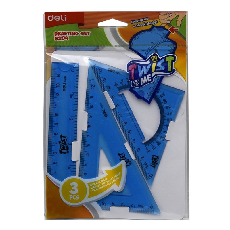 Deli set 3 ruler, elastic | Megatek