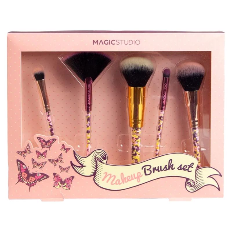 Make up brush, IDC Institute, mixed, 5 pieces, 1 pack | Mega