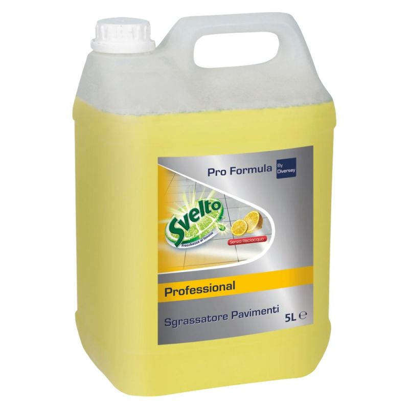 Floor cleaning detergent, Svelto, degreaser, lemon, 5 lt, 1