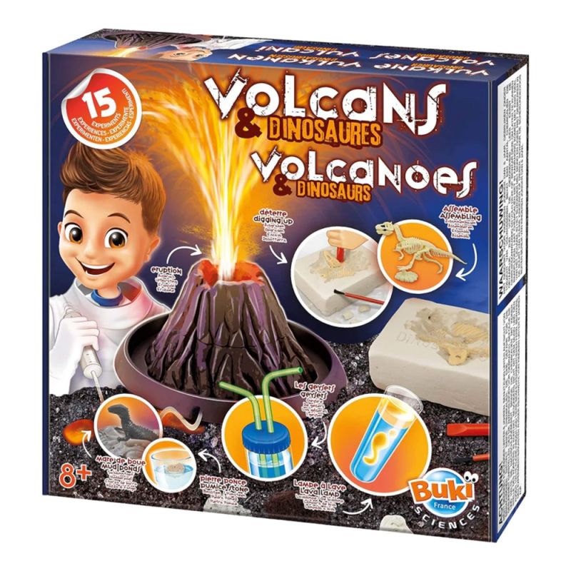 Children's toy, Buki, Volcanoes and Dinosaurs, +8 years, 1 p