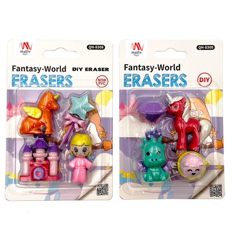 Erasers set, Fantasy World, mixed, 1 pack | Megatek