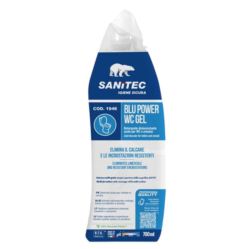 Toilet cleaning detergent, Sanitec, blue power, 700 ml, 1 pi