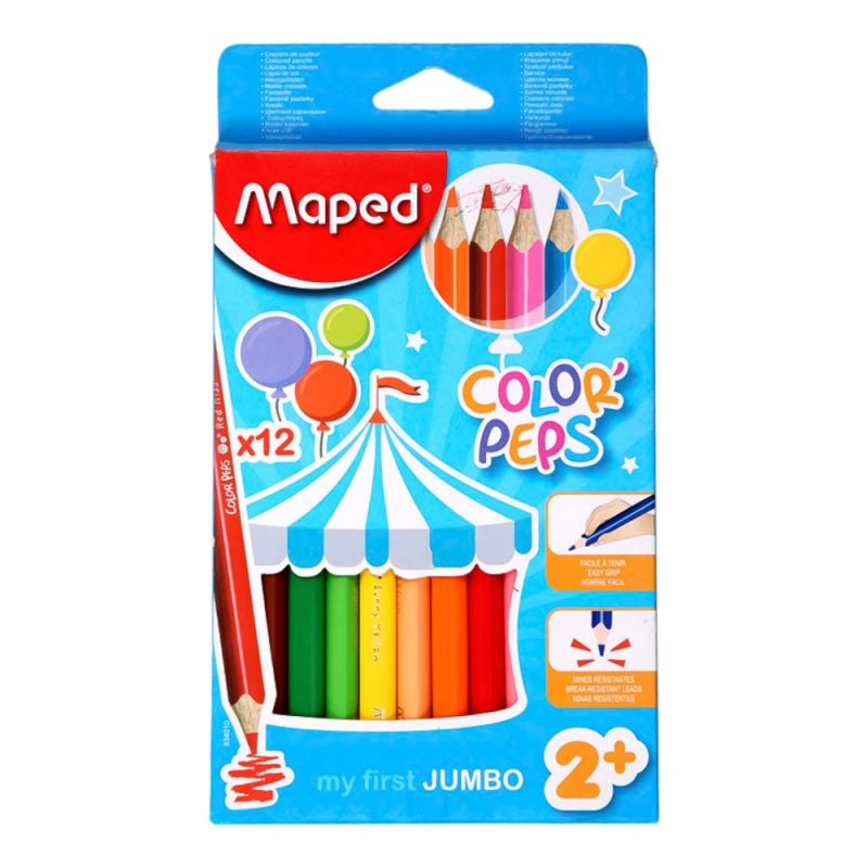 Colored pencils, Maped, Color Peps Maxi, 12 colors, 1 pack