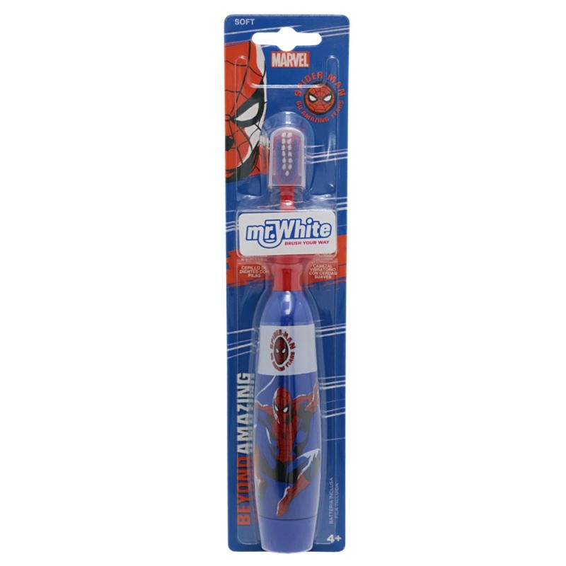 Electric toothbrush for children, Mr White, Spiderman, +4 ye