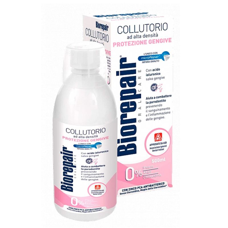 Mouthwash, Biorepair, plastic, 500 ml, white and pink, 1 pie