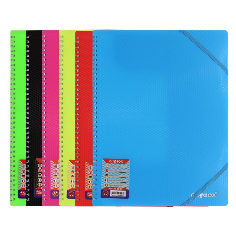 Spiral display book with elastic cord, Globox, plastic, 21x2