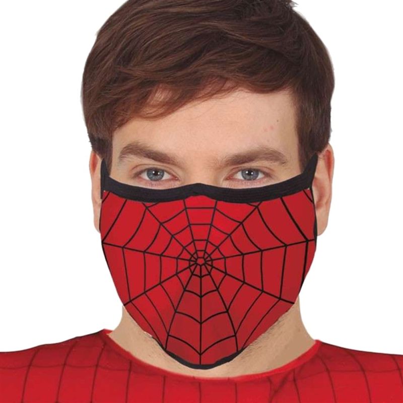 Arachnid reusable mask, 3 layers, red, black | Megatek