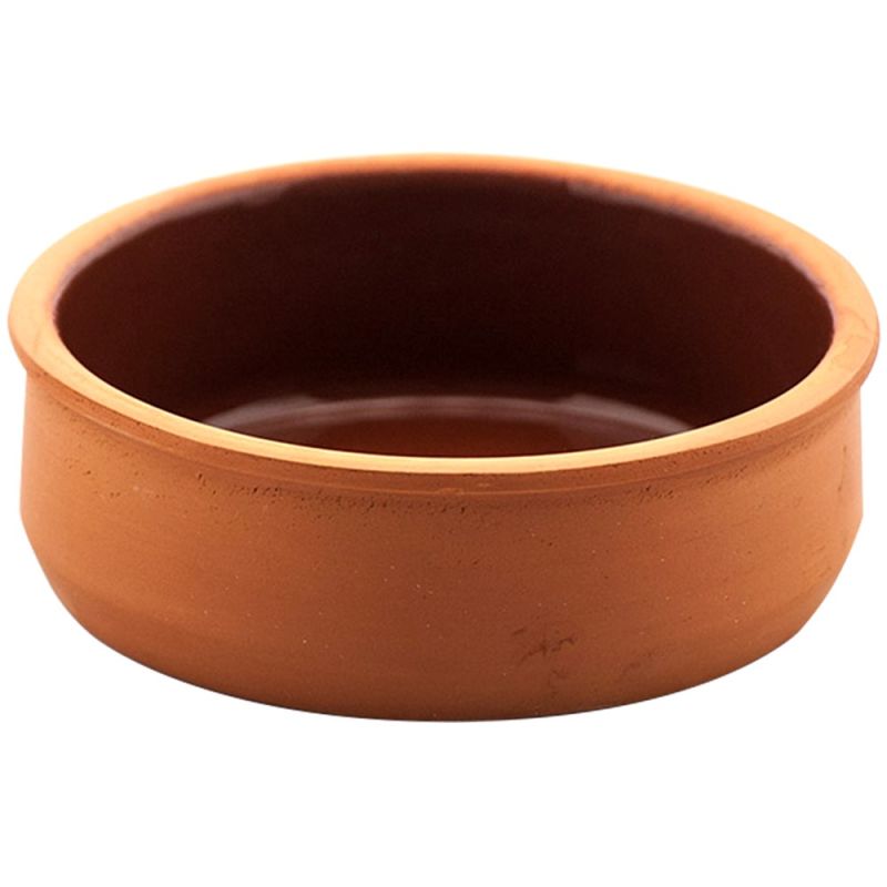 Circular clay pot, ceramic, brown, 12x4 cm / 0.25L | Megatek