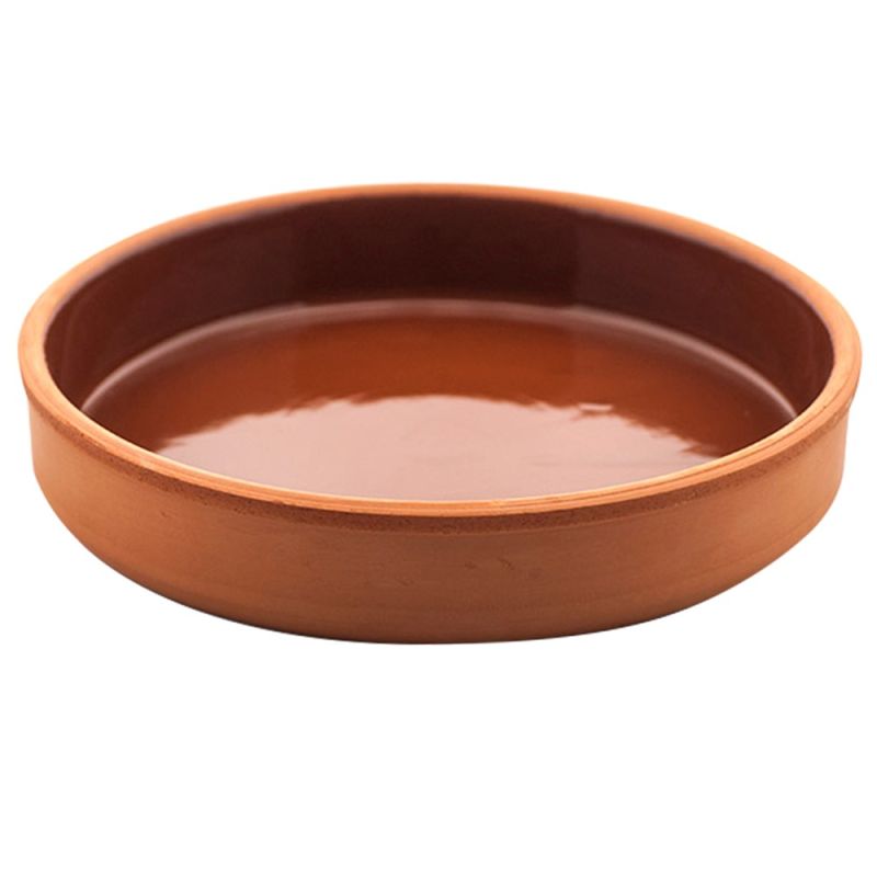Circular clay pot, ceramic, brown, 16x4 cm / 0.45L | Megatek