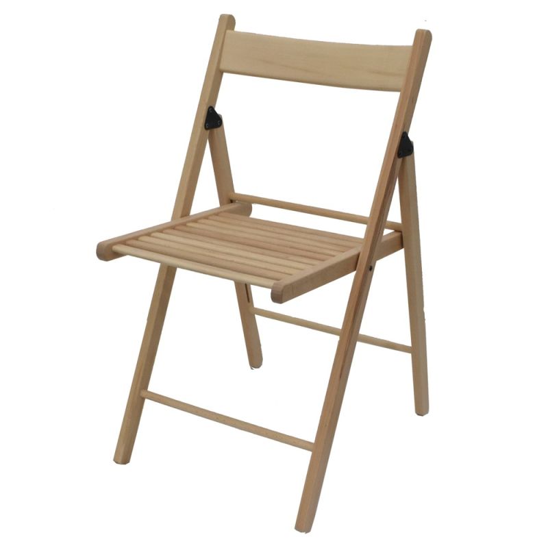 Folding chair Sven, wood, natural, 43x44xH78 cm | Megatek