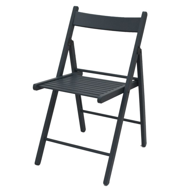 Sven folding chair, wood, dark blue, 43x44xH78 cm | Megatek