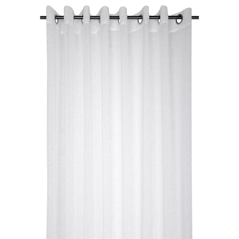 Veil curtain with rings Celian, polyester, white, 300x260 cm
