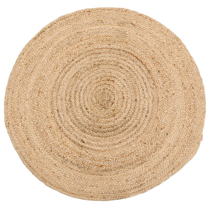 Circular Rug, jute, natural beige, Dia.100 cm | Megatek