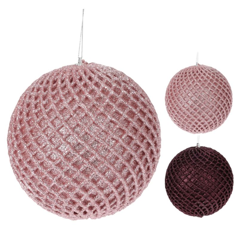 Decorative sphere, polystyrene, 2 different colors, Dia.12 c