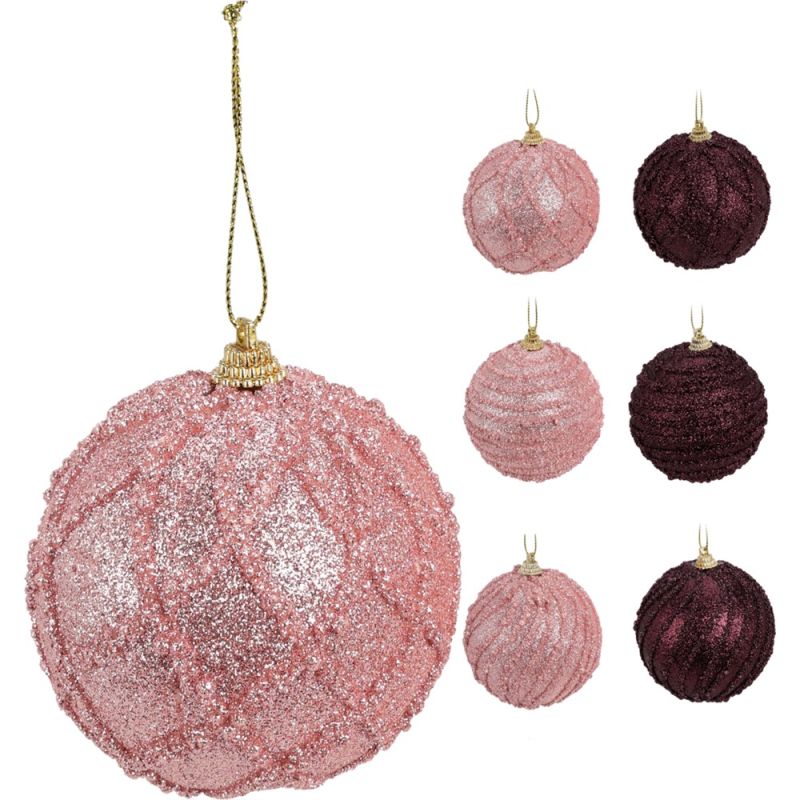 Decorative sphere, polystyrene, 2 different colors, Dia.8 cm
