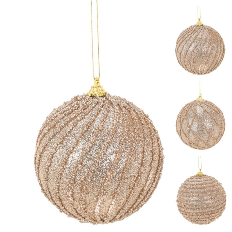 Decorative sphere, polystyrene, gold, Dia.10 cm | Megatek