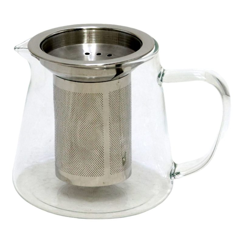Teapot with filter, glass/stainless, transparent, 400ml | Me