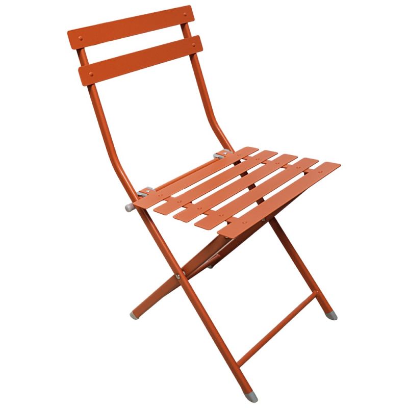 Bistro folding chair, metal, brown, 42x40xH81 cm | Megatek