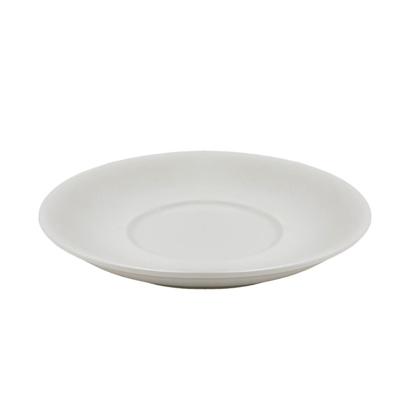 Coffee cup plate, ceramic, white, Dia.11.5 cm | Megatek
