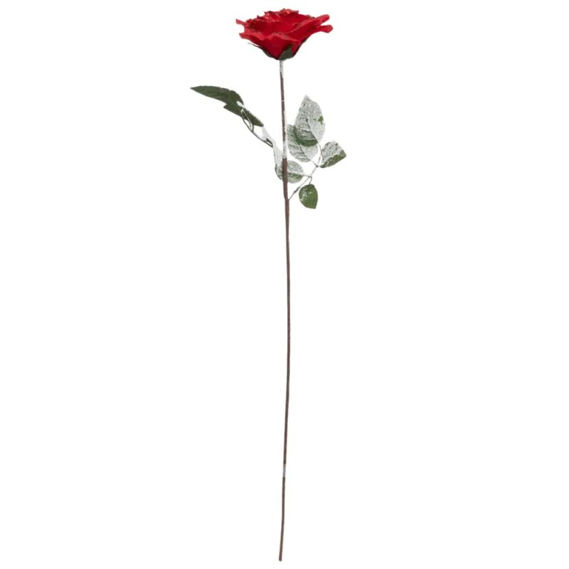 Decorative Christmas flower, Trendafil, red color with xixa,