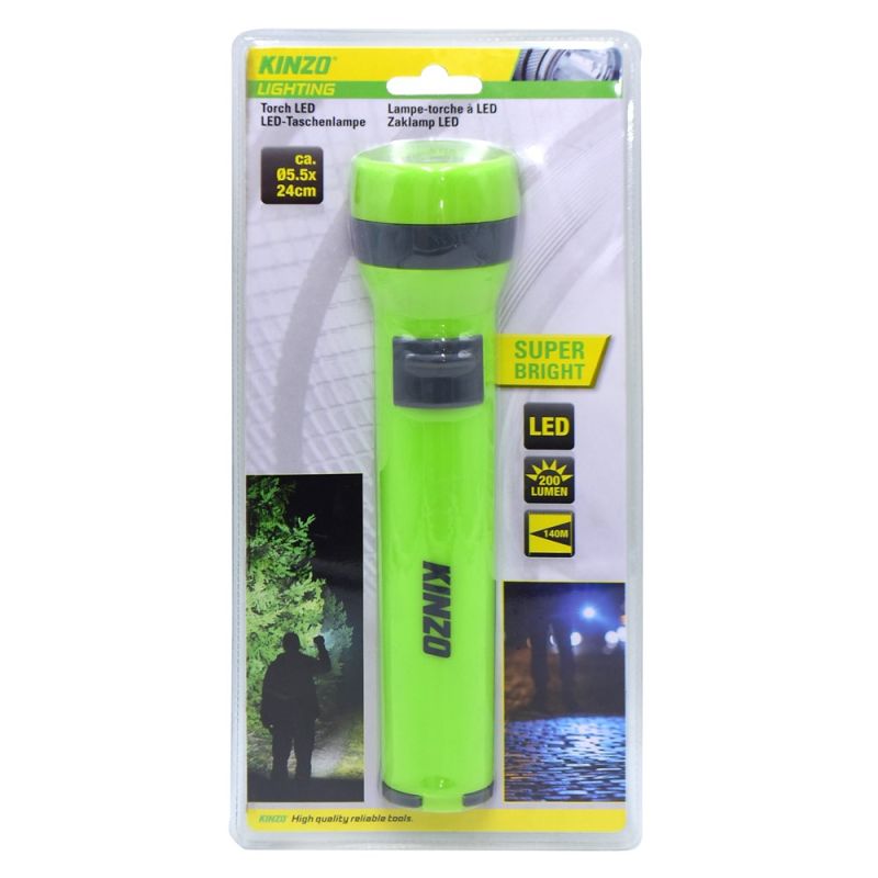 Torch LED, Kinzo, 3 W, 200 lm, 140 m, 5.5x24 cm | Megatek