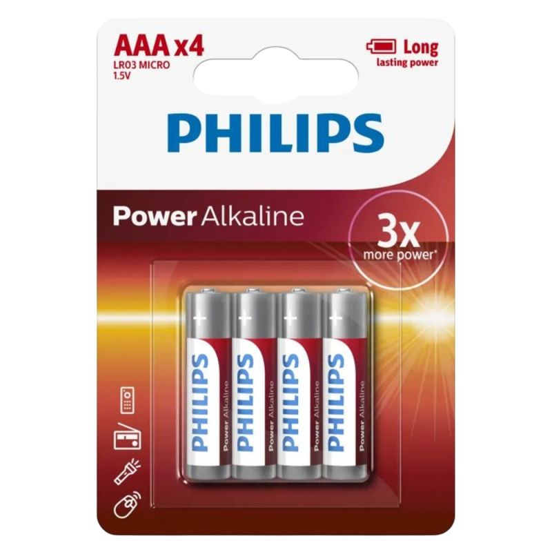 Battery, Philips, 4xAA, powerlife | Megatek
