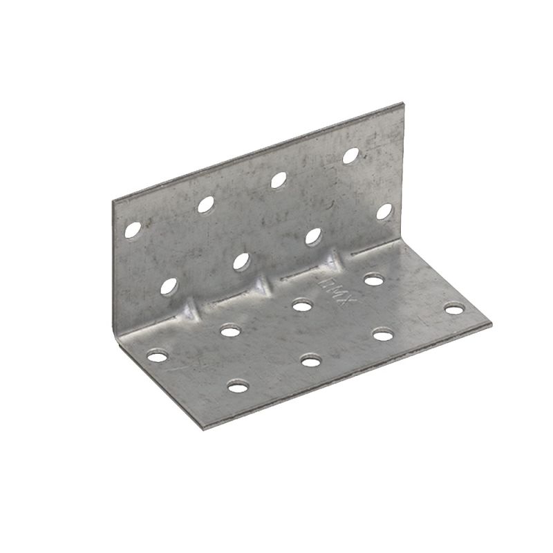 Reinforced perforated angle bracket 40x40x80x1,5 mm | Megate
