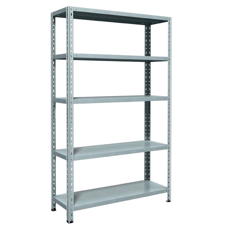 Metal shelf, bolt-on L100xP40xH200 5 levels H40 Load per lev