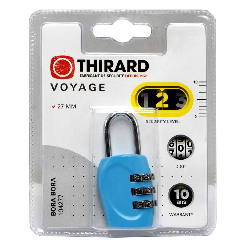 Padlock 27mm, die-cast Alloy body, numerical movement | Mega