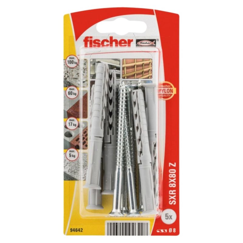 fischer Frame fixing SXR 8 x 80 Z with countersunk wood scre