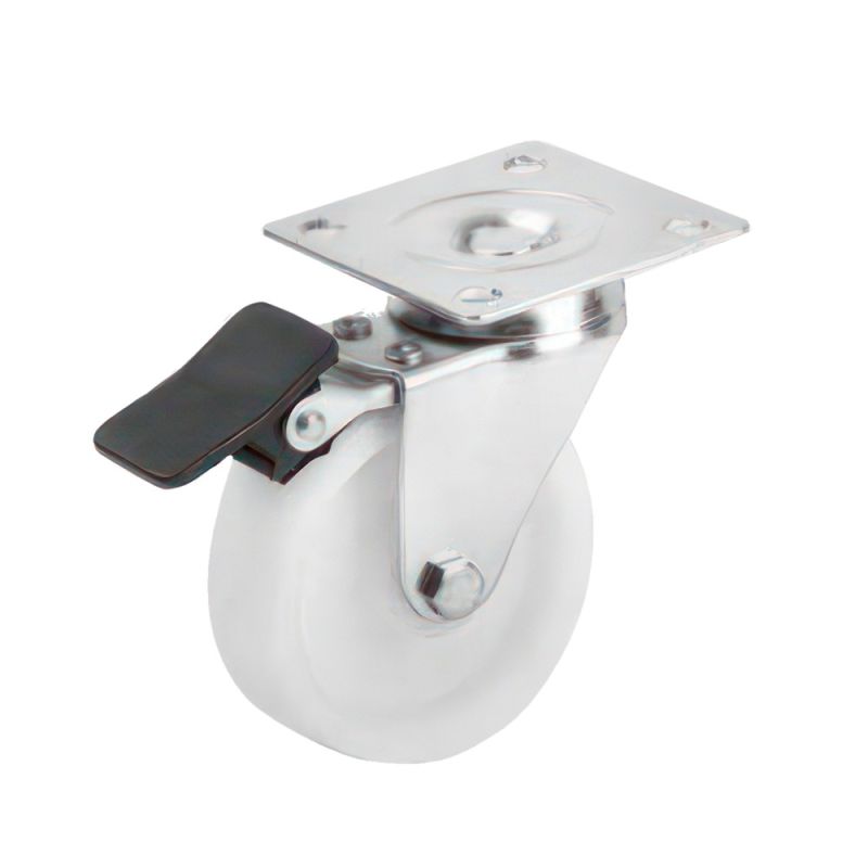 Rotary wheel, with brake, metalic/plastic, Ø 74 mm | Megate