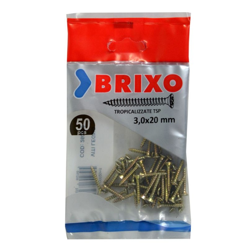 Wood screws Brixo galvanized 3x20 mm 50pc/pack | Megatek