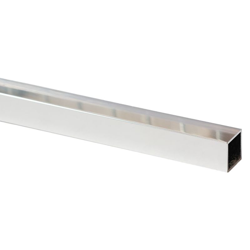 Profile empty square, Aluminium chrome plolish, 15 x 15 mm