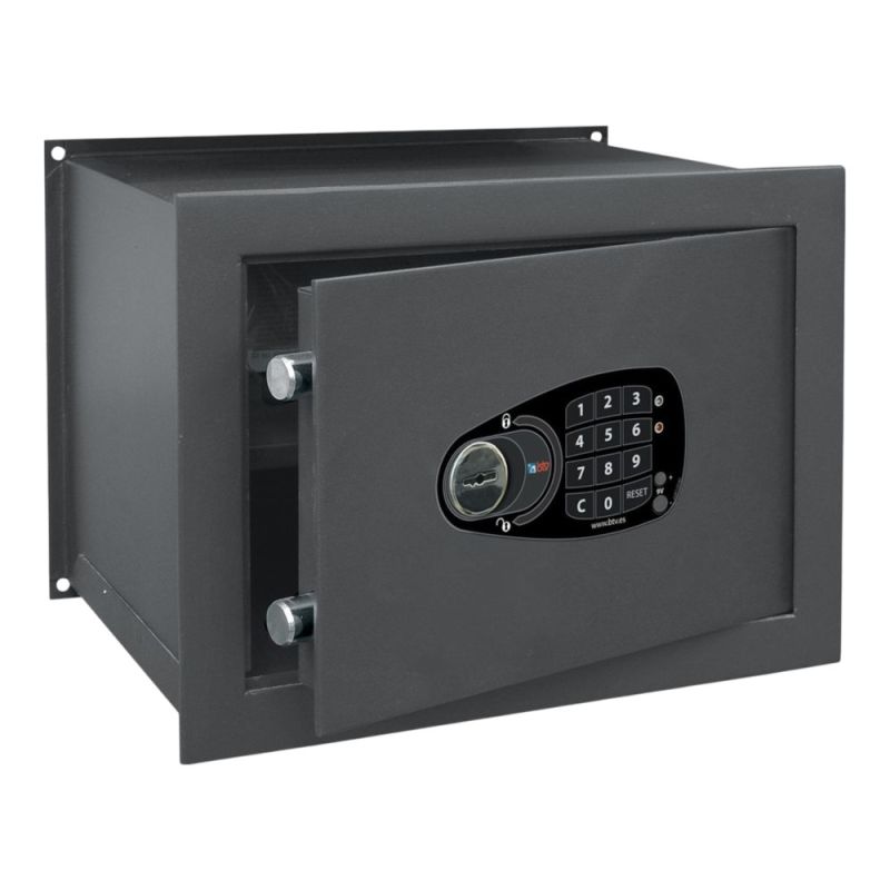 Wall safe, digital numeric lock, and key, 35 x 26 x 18 cm, w