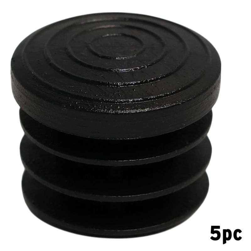 Circular end cap for closing metal profiles, diameter 25 mm